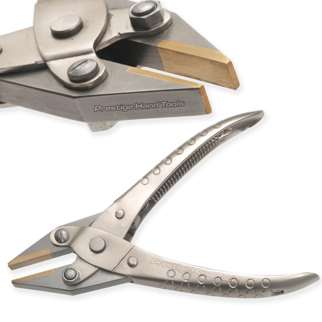 Prestige Parallel Action Flat Nose Pliers With Brass Jaws Non Marring ...