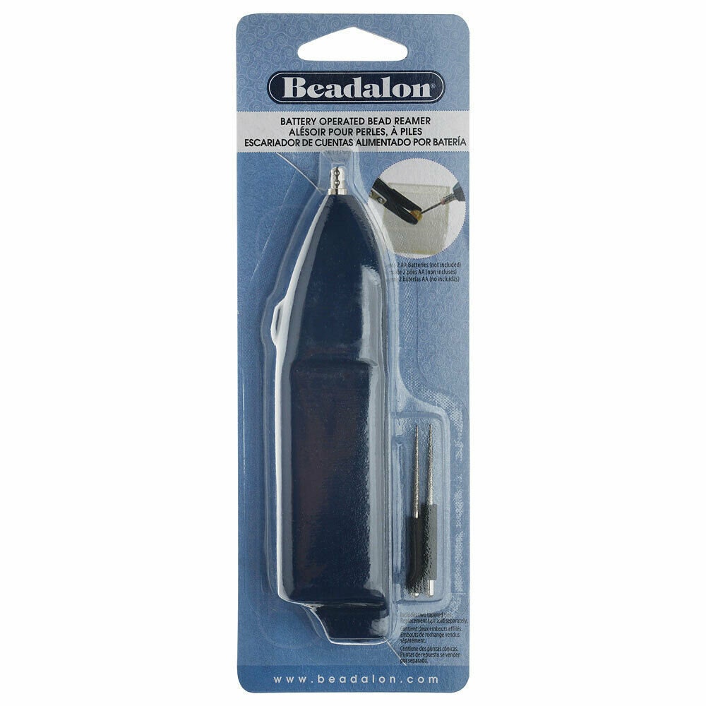 Beadalon Bead Reamer Battery Operated With 2 Tapered Tips, Art & Craft ...