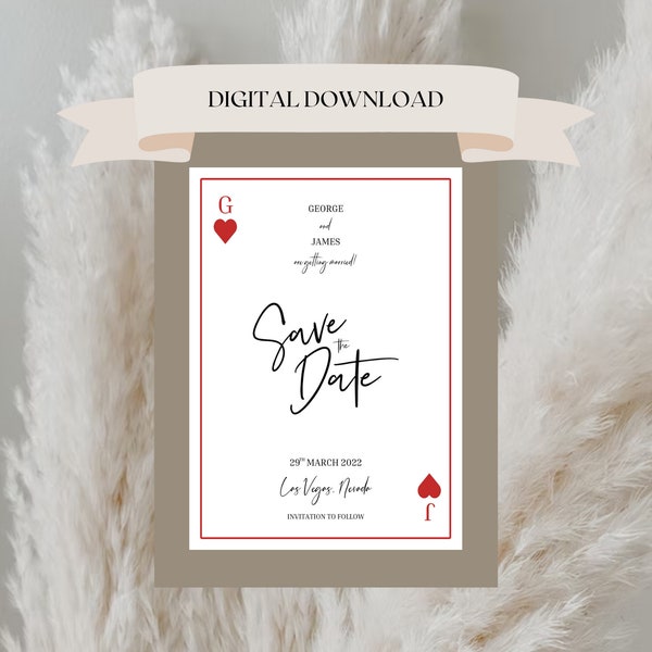 Playing Card Invite - Etsy