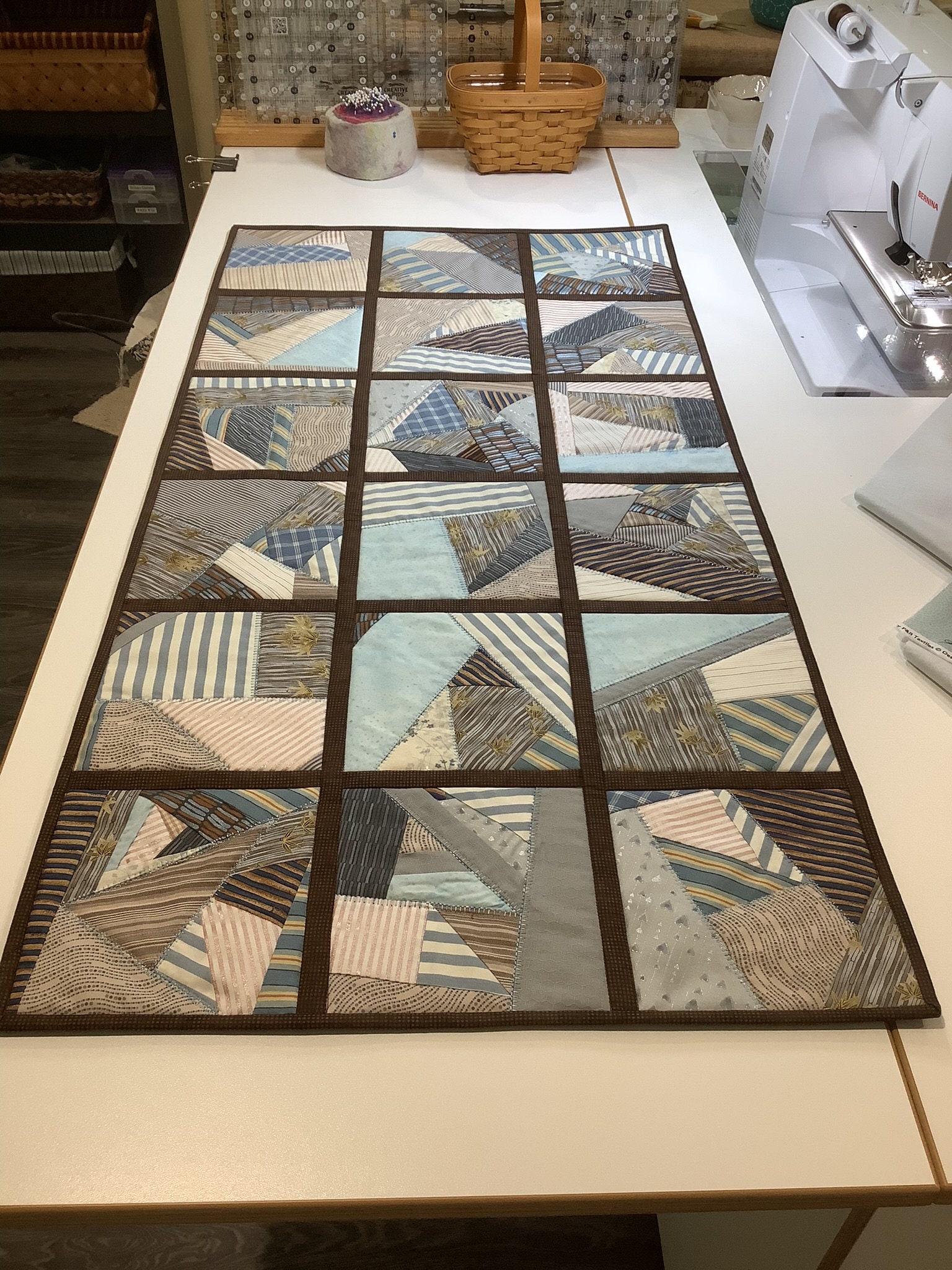 Handmade Crazy Patchwork Quilt. Measures 39 X 20. Original Design ...