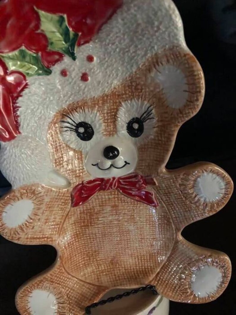 Teddy Bear Holiday Plate 10" X 8" X 1" Ceramiche Leonardo 7127 Made in ...