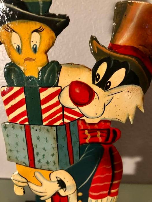 Loony Tunes Sylvester & Tweety Bird Metal Sculpture Signed by - Etsy