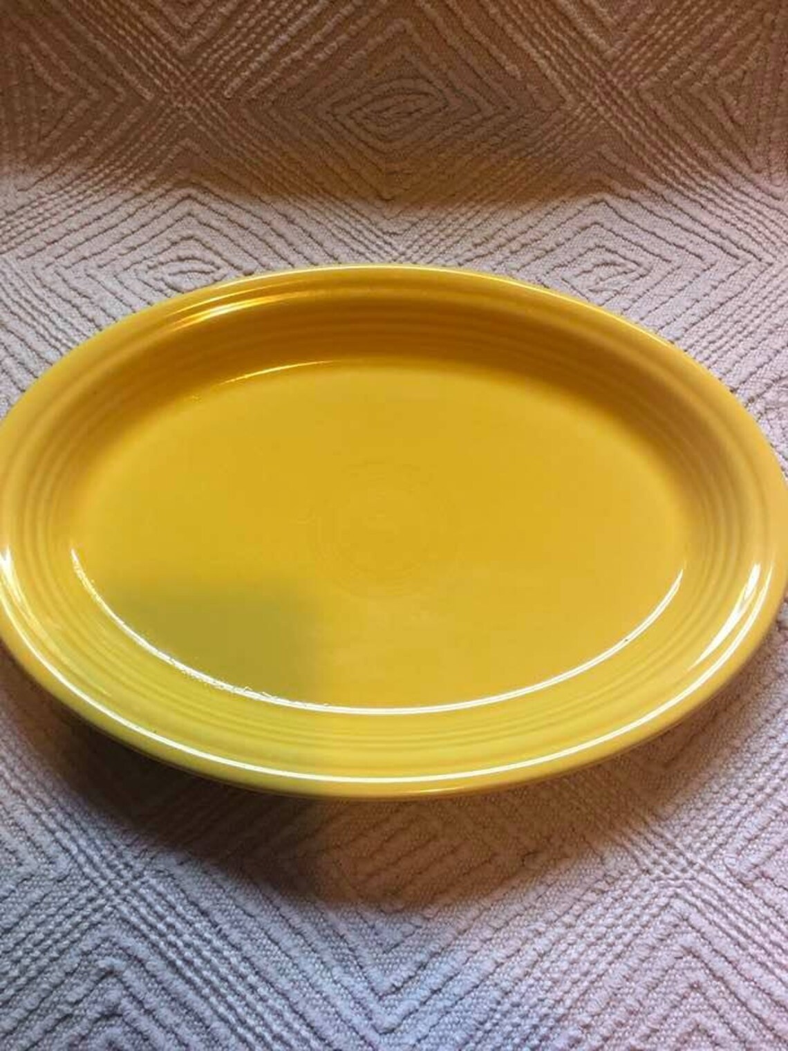Fiestaware Original Sunflower Yellow Vintage Oval Platter Fiesta Bright ...