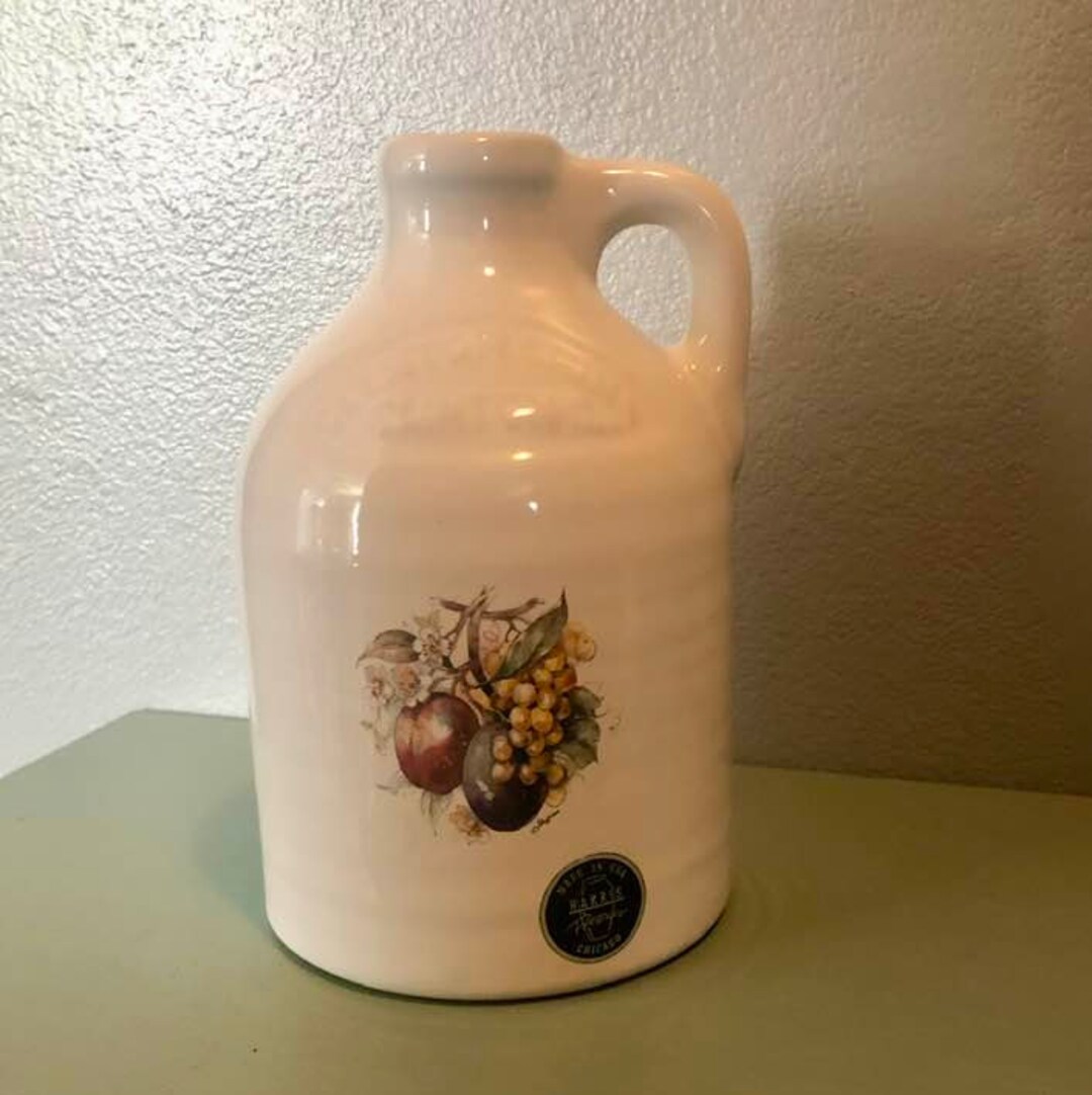 Vintage Harris Pottery Chicago Ceramic Pottery Jug Crock Milk Jug Fruit ...