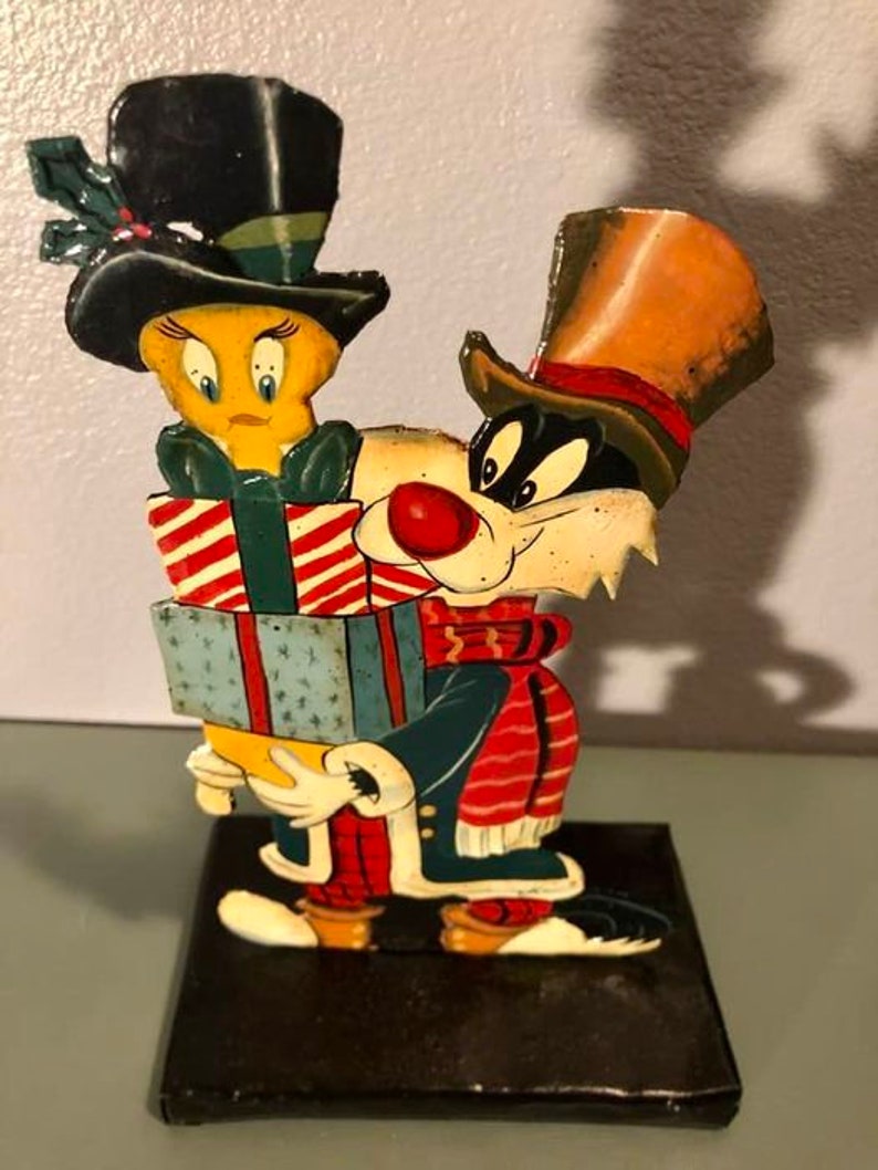 Loony Tunes Sylvester & Tweety Bird Metal Sculpture Signed by - Etsy