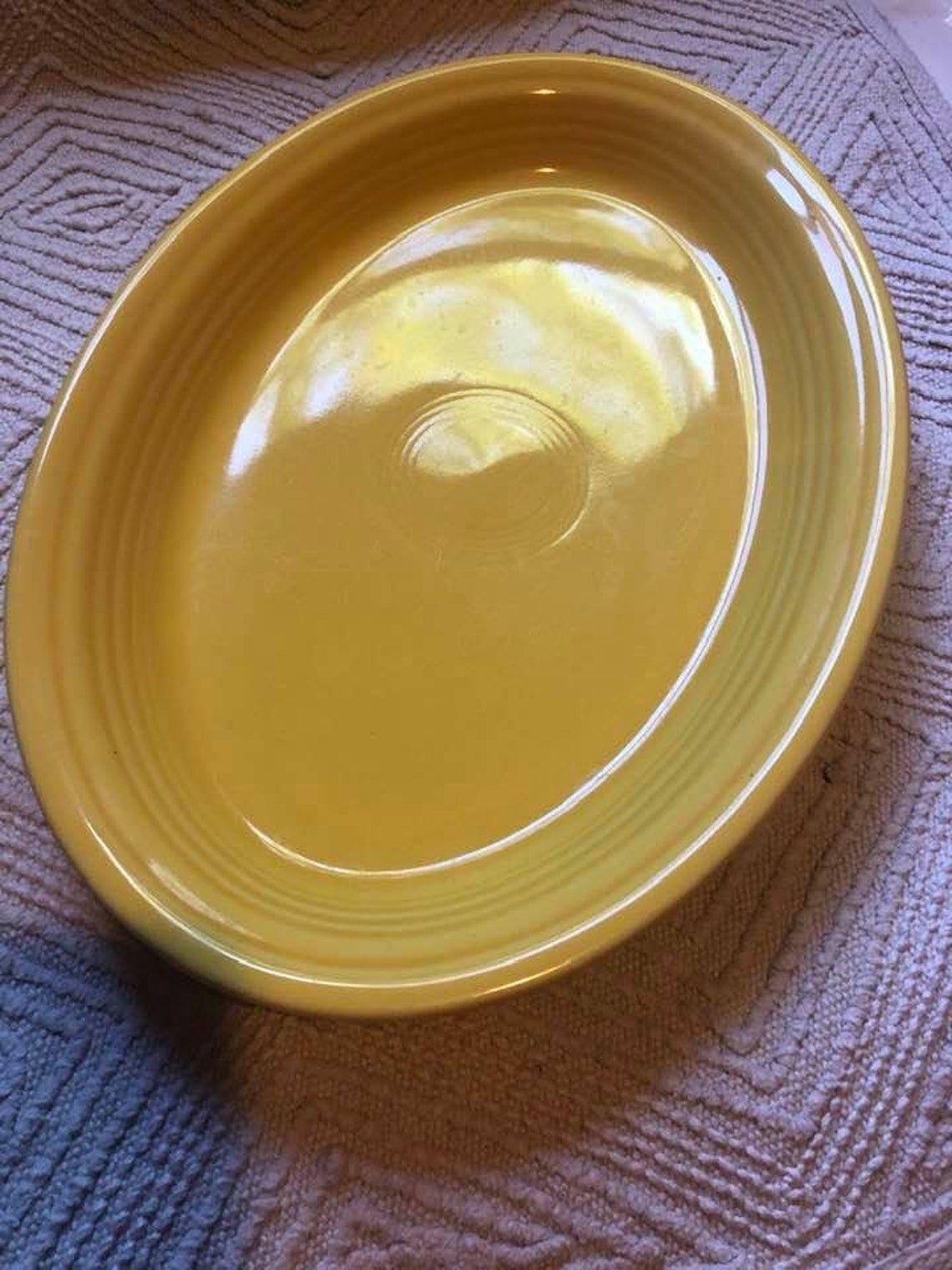 Fiestaware Original Sunflower Yellow Vintage Oval Platter Fiesta Bright ...