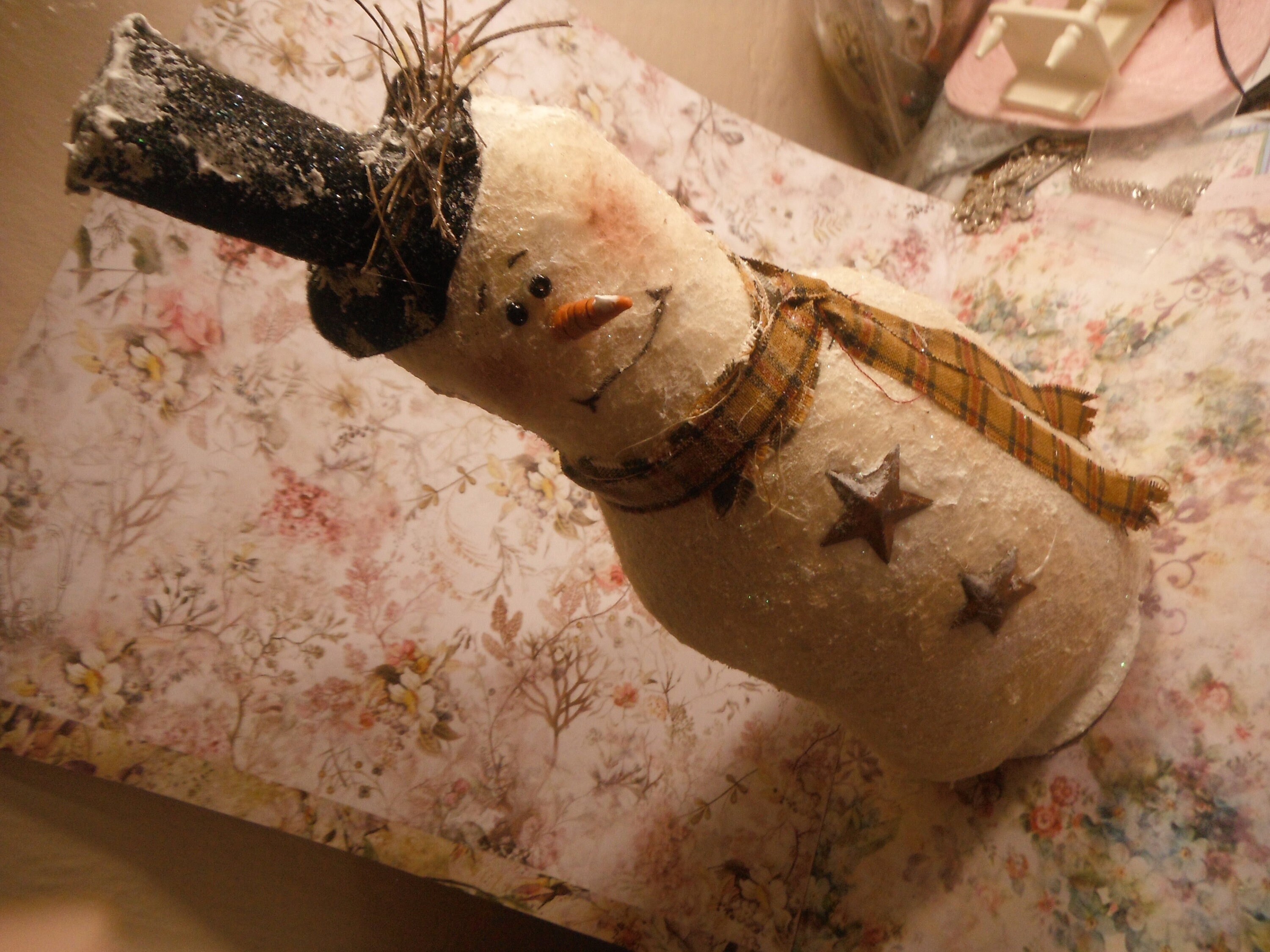 Fred the Frosty Rustic Primitive Hand Sewn Snowman/farmhouse Decor/xmas ...