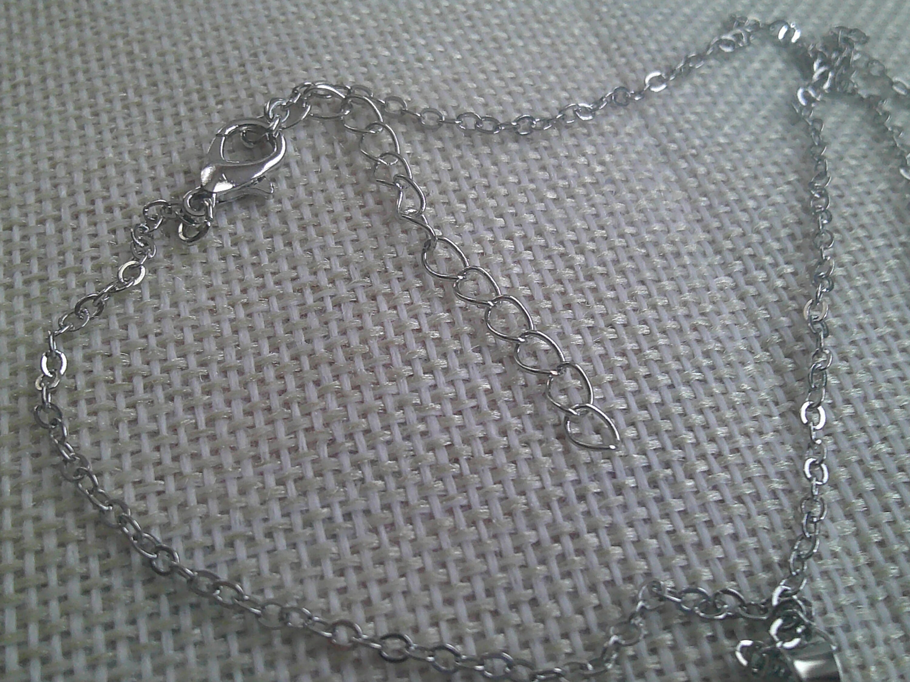 Lovely Painted Tabby Cat Adjustable Necklace/bejeweled in Red Stones W ...