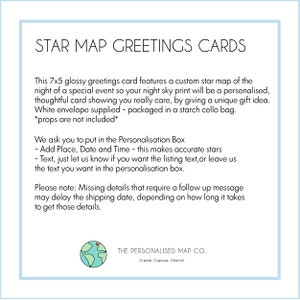 Constellation Card, Star Map Card, Custom Star Map, Card and Envelope ...