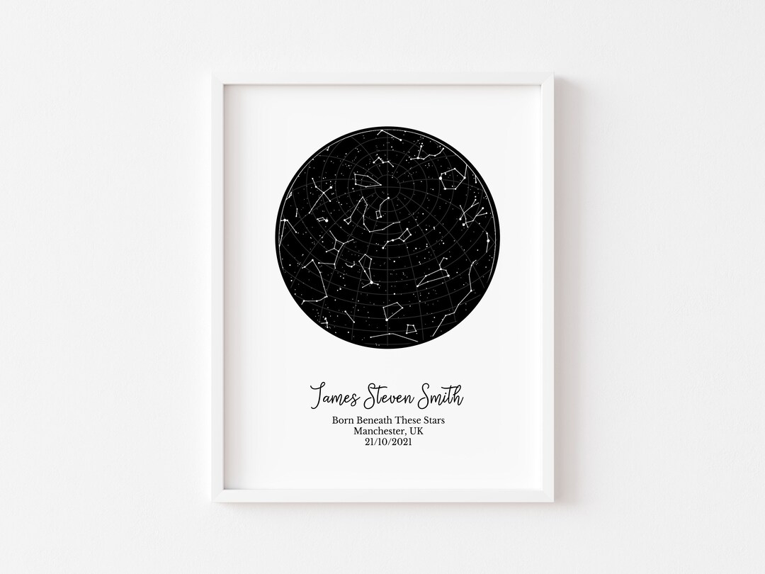 Custom Star Map Print, First Birthday Gift, First Birthday Gift for ...