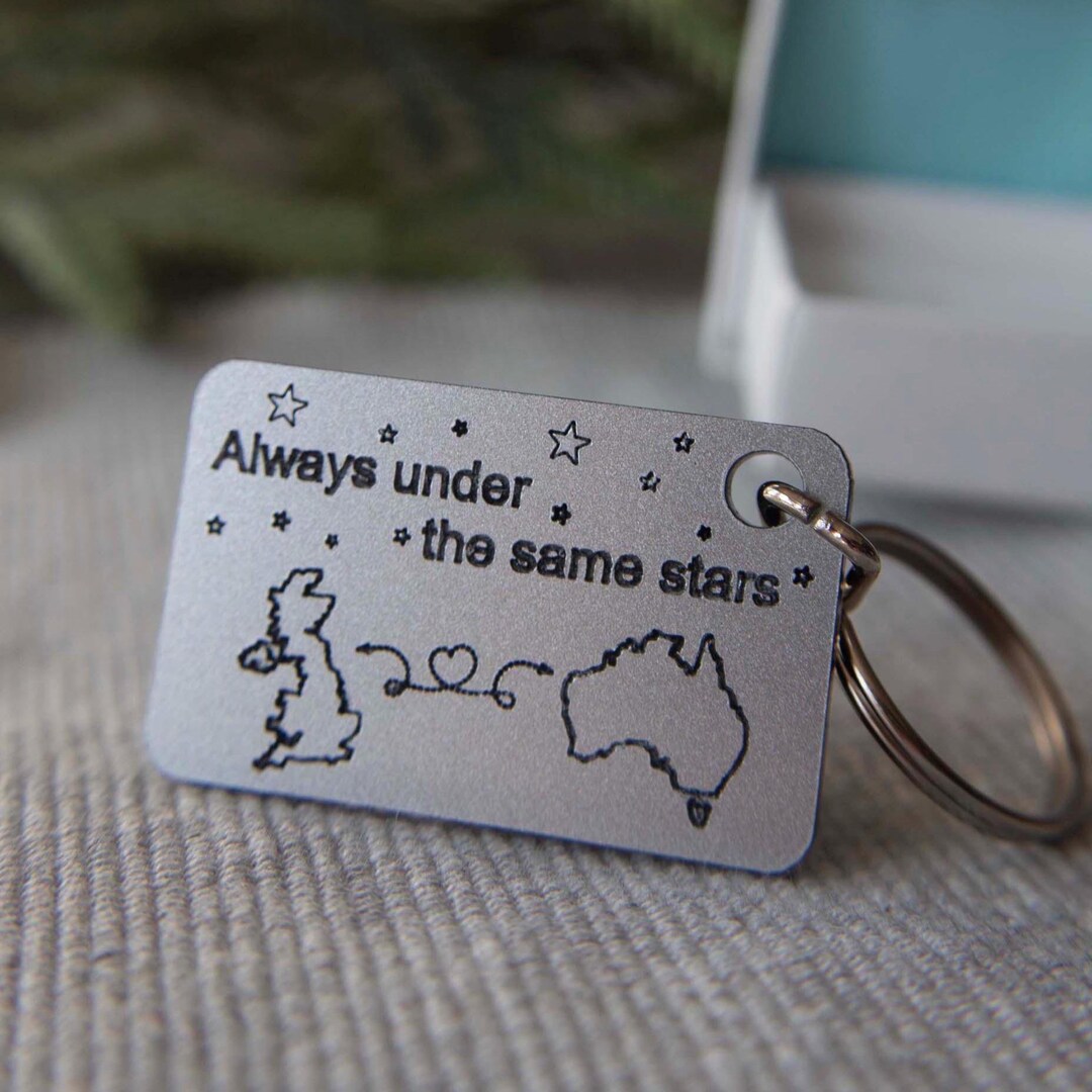 Personalised Country Map Keychain, Custom Two Countries Keyring, Two ...