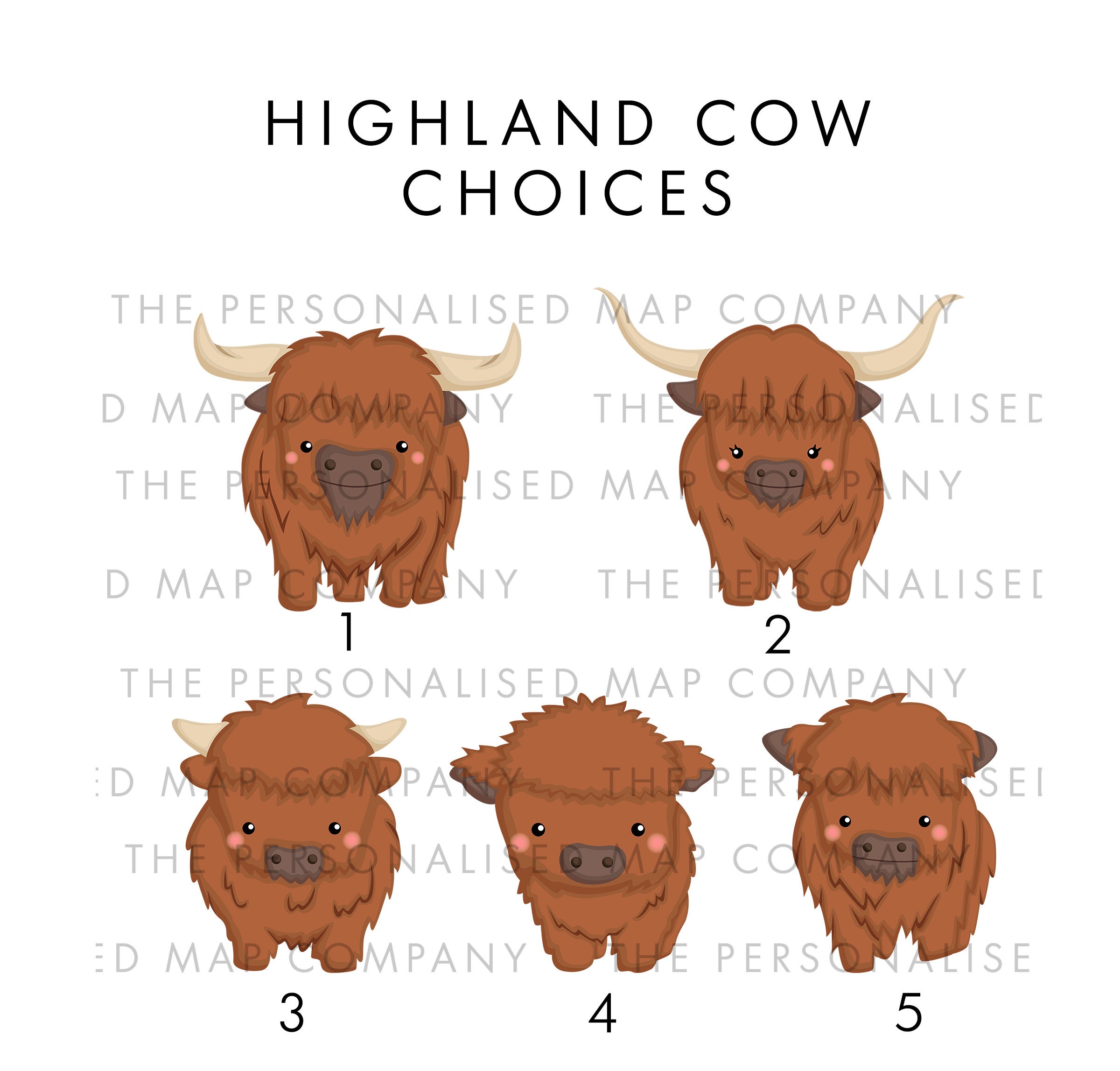 Highland Cows Personalised Family Name Print Highland Cow - Etsy UK