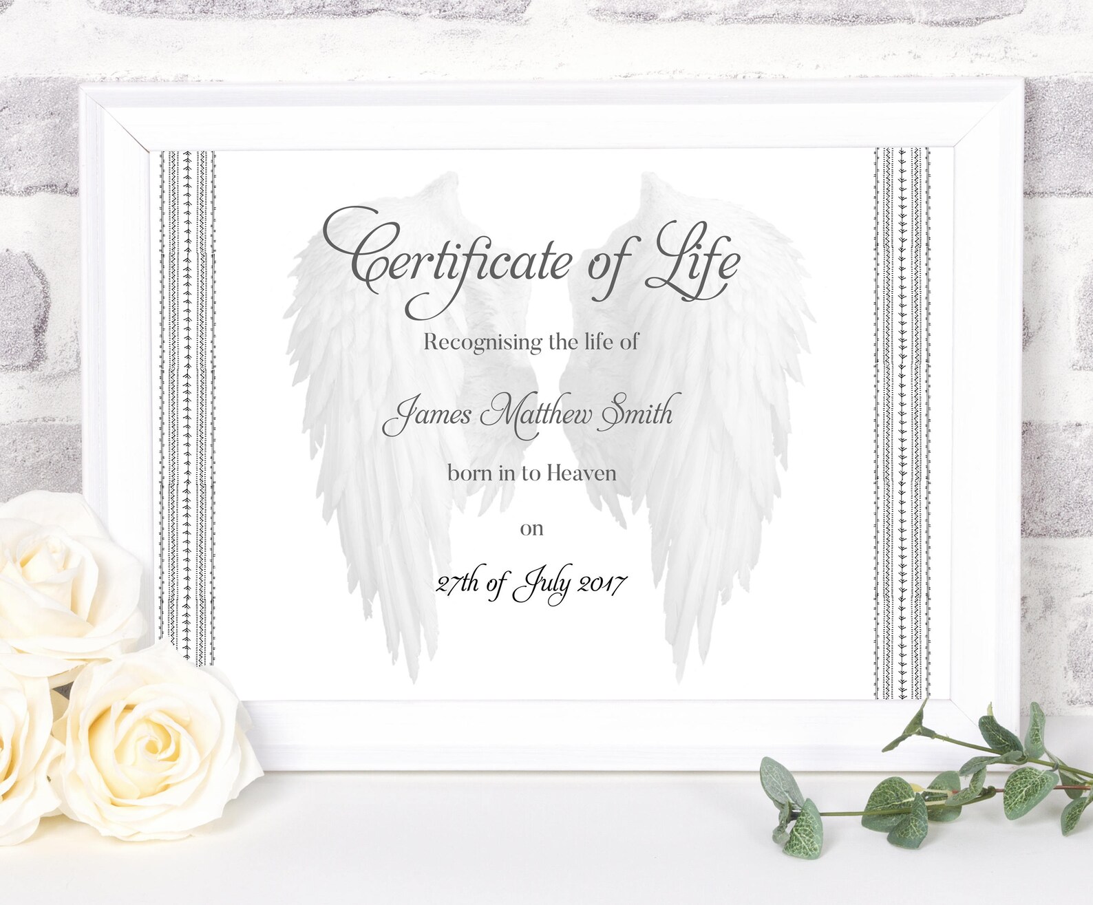 Certificate of Life Stillbirth Memorial Stillborn Memorial - Etsy