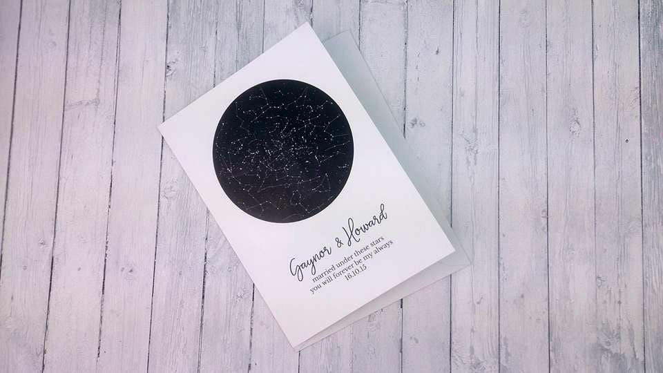 Constellation Card Star Map Card Custom Star Map Card and | Etsy UK
