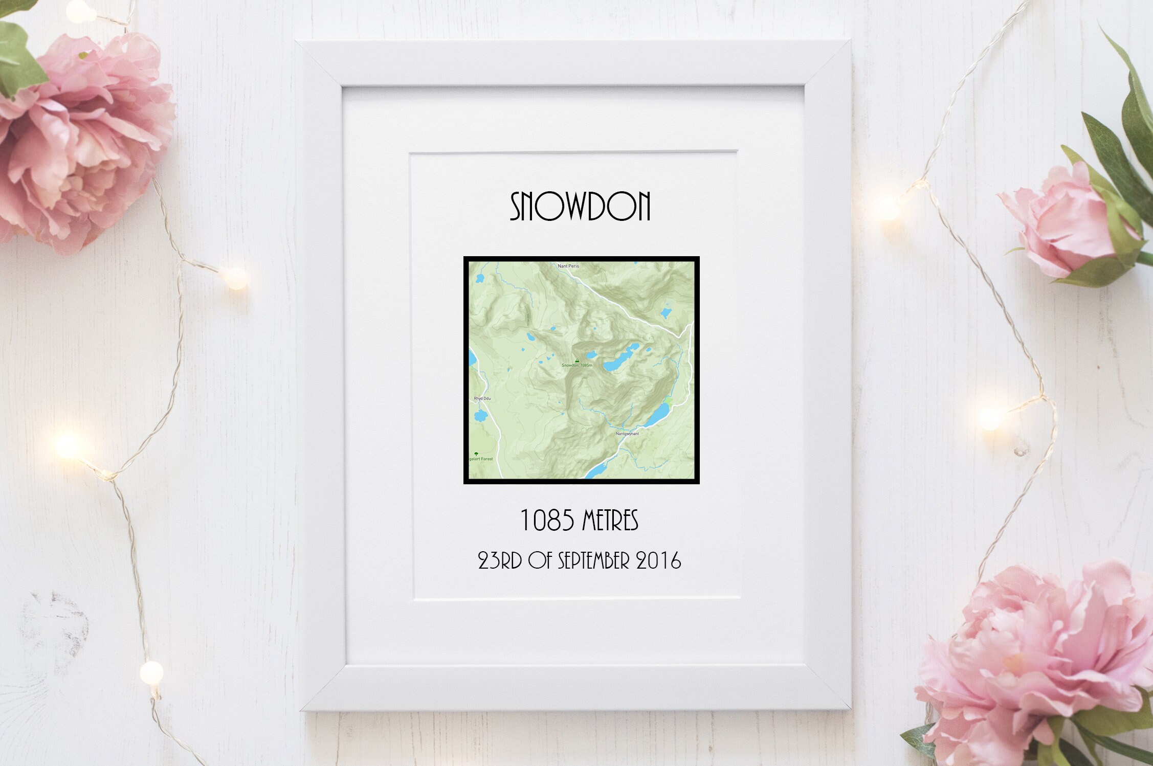 Snowdonia Map Topographic Map of Snowdon Print Gift for | Etsy UK