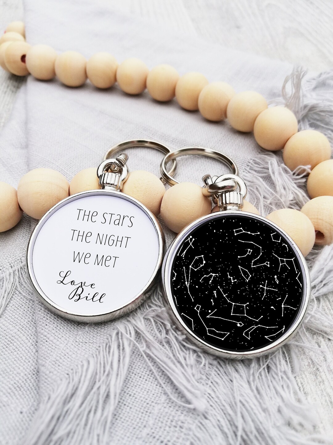 Custom Star Map Keyring, Fiance Gift for Him, Romantic Gift for Him ...