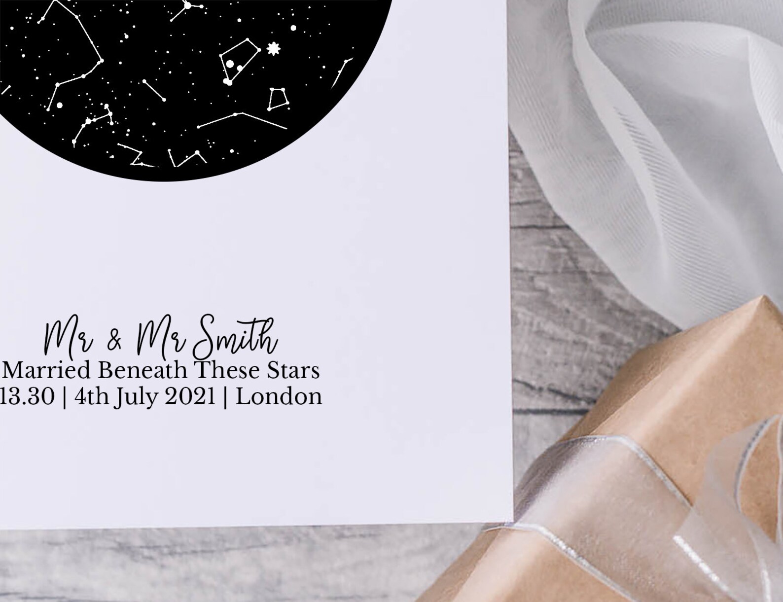 Constellation Card Star Map Card Custom Star Map Card and | Etsy UK