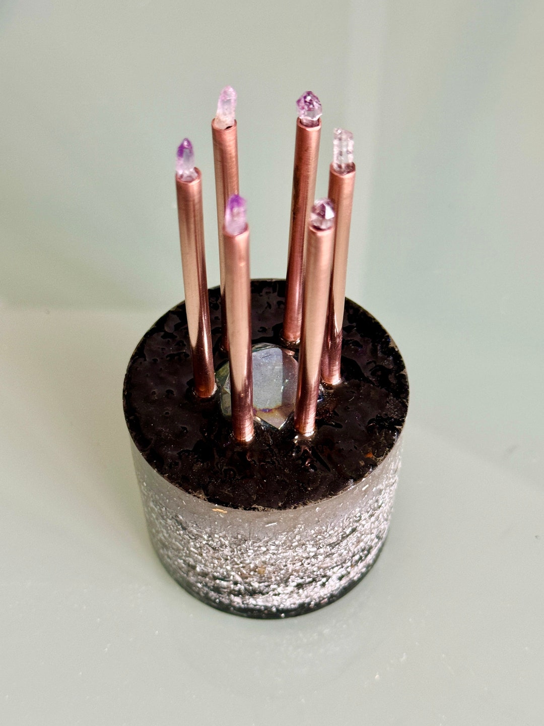 CLOUDBUSTER MINI ELECTRONITE 2.0 With Flower of Life, Black Tourmaline and Amethyst Tips - Etsy UK