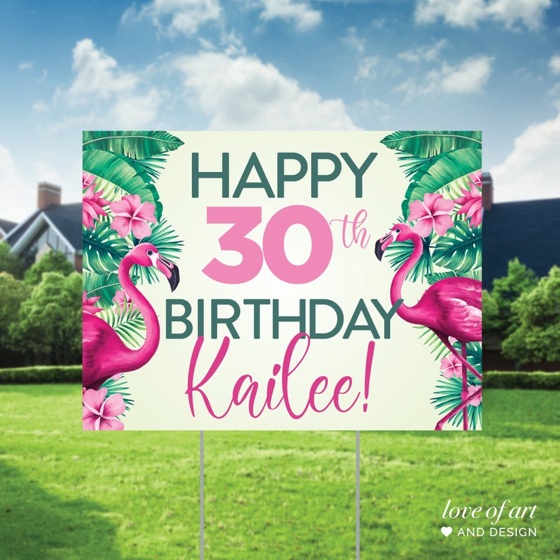 40th Birthday Flamingo Friday Party Yard Sign Birthday - Etsy