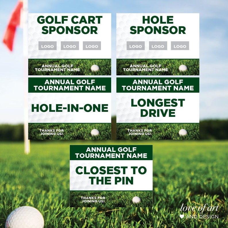 Custom Golf Tournament Sponsor Signs – 10 Pack, Double-sided - Etsy