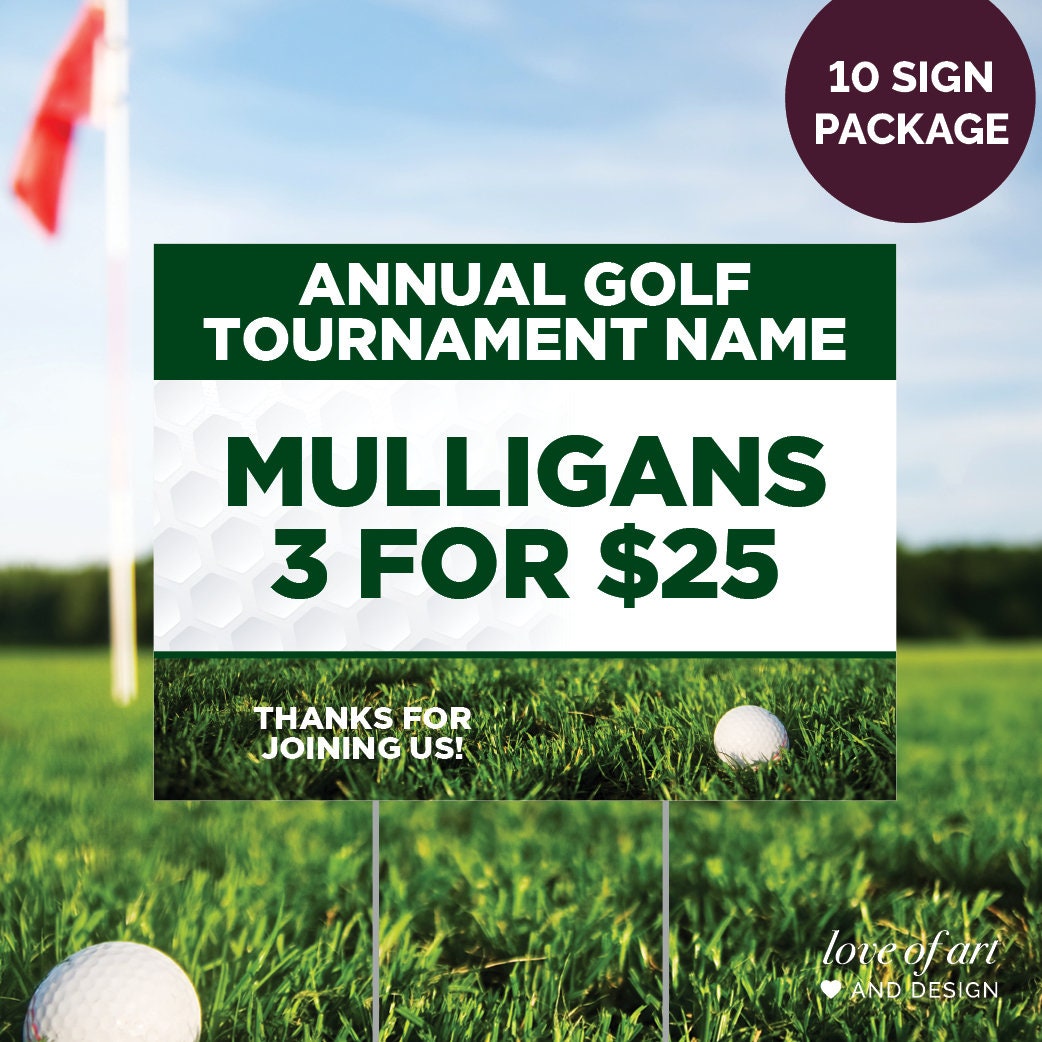 Custom Golf Tournament Sponsor Signs – 10 Pack, Double-sided - Etsy