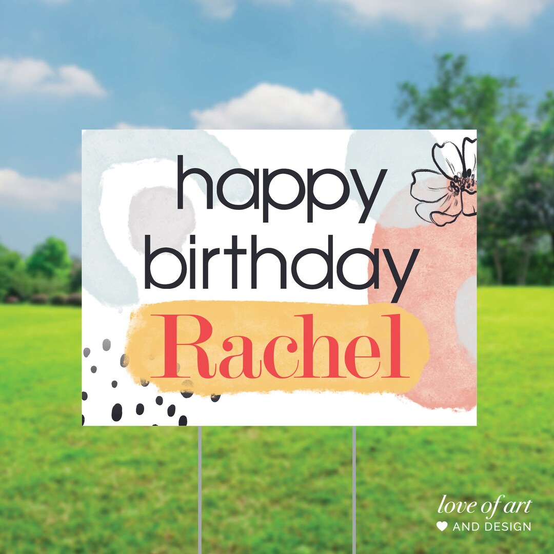 Birthday Sign Lawn Sign - Yard Sign - Personalized Birthday Sign ...
