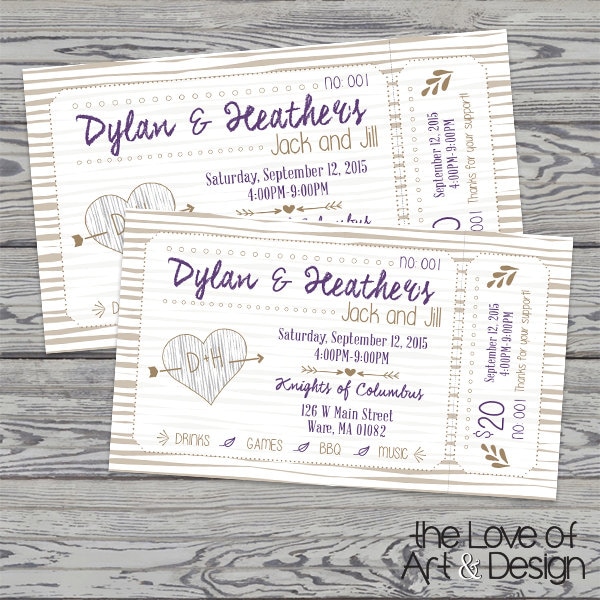 Printed Raffle Buck and Doe Tickets Jack and Jill Tickets | Etsy