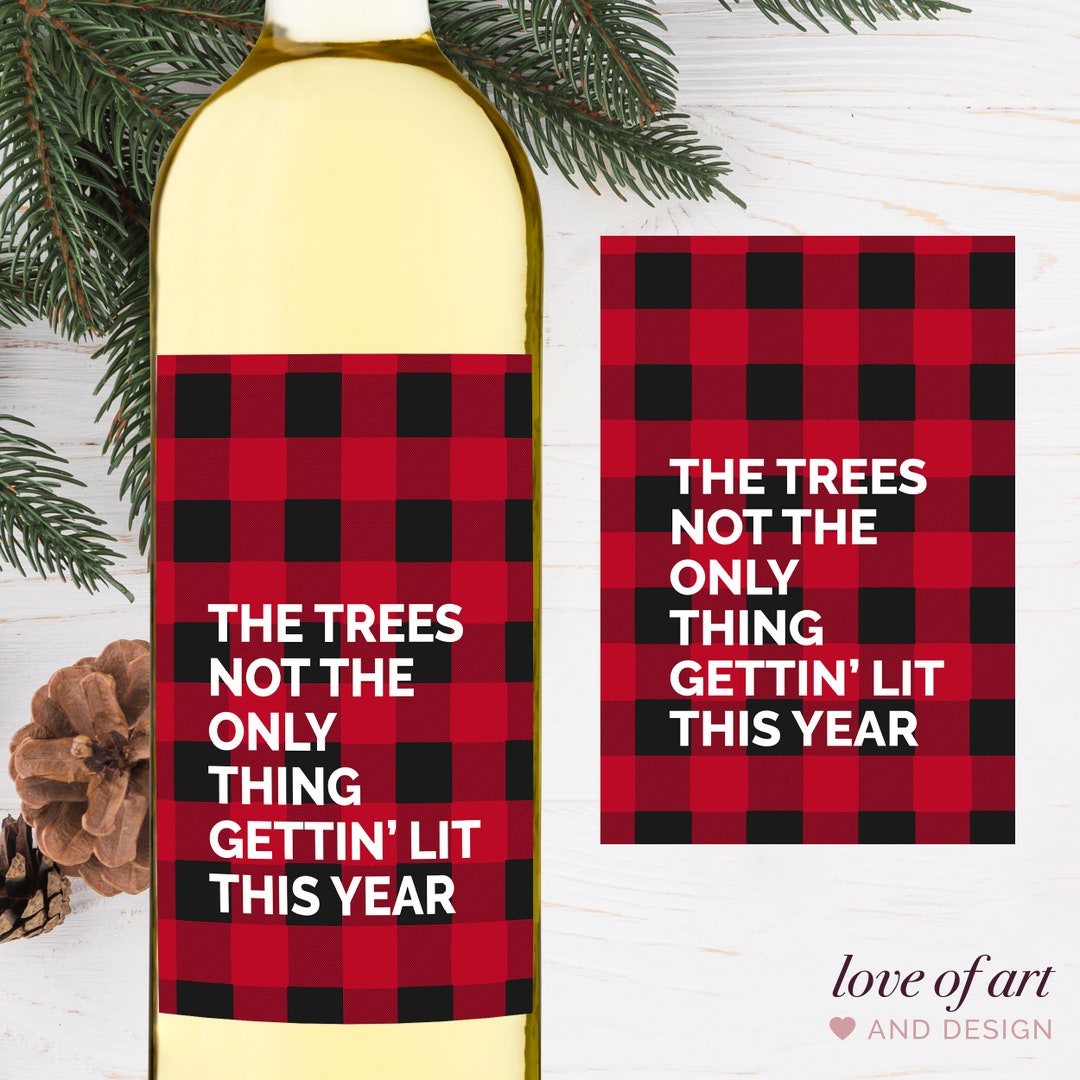Funny Christmas Wine Bottle Labels Secret Santa Gift - Etsy