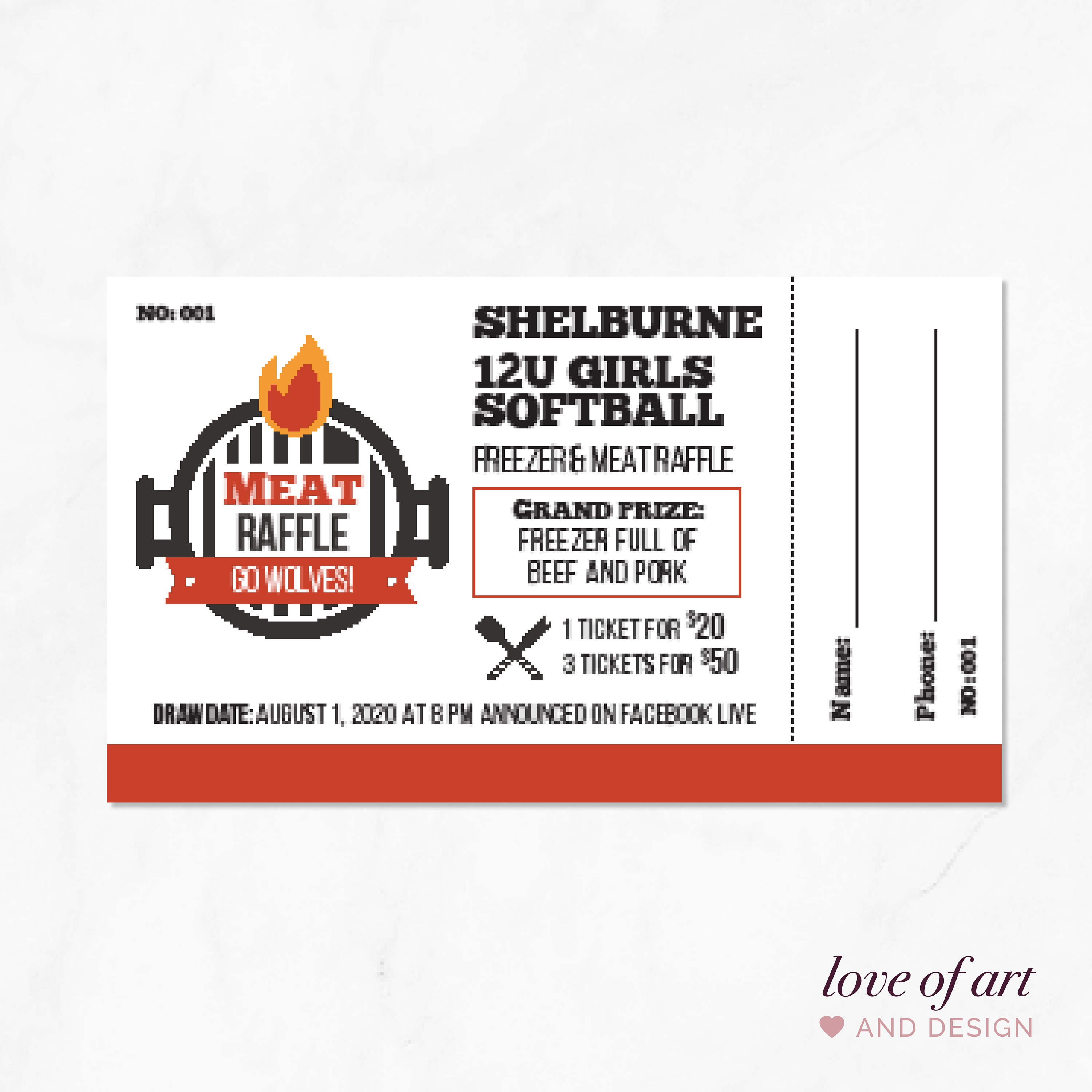 BBQ Smoker Raffle Wedding Raffle Tickets Freezer Beef - Etsy Canada