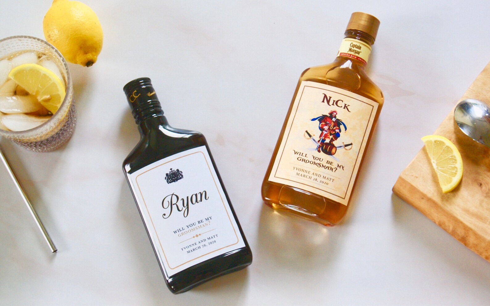 Groomsmen Proposal Label Liquor Label Will You Be My | Etsy