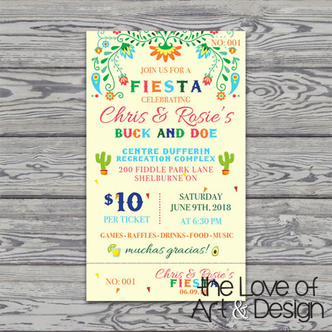 Jack and Jill Tickets - Buck and Doe - Stag and Doe Raffle Tickets ...