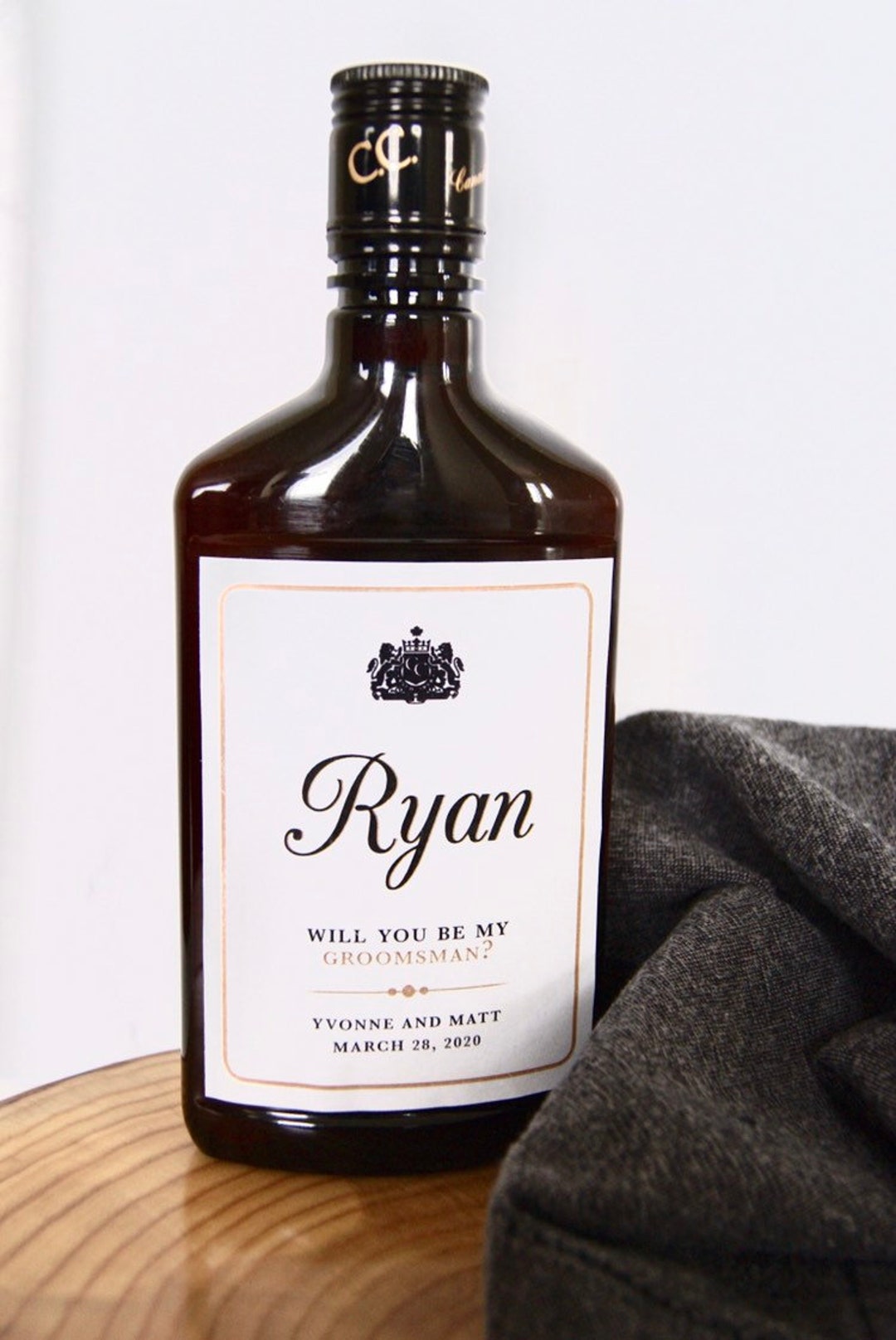 Groomsmen Proposal Label - Will You Be My Groomsman - Best Man Gift ...