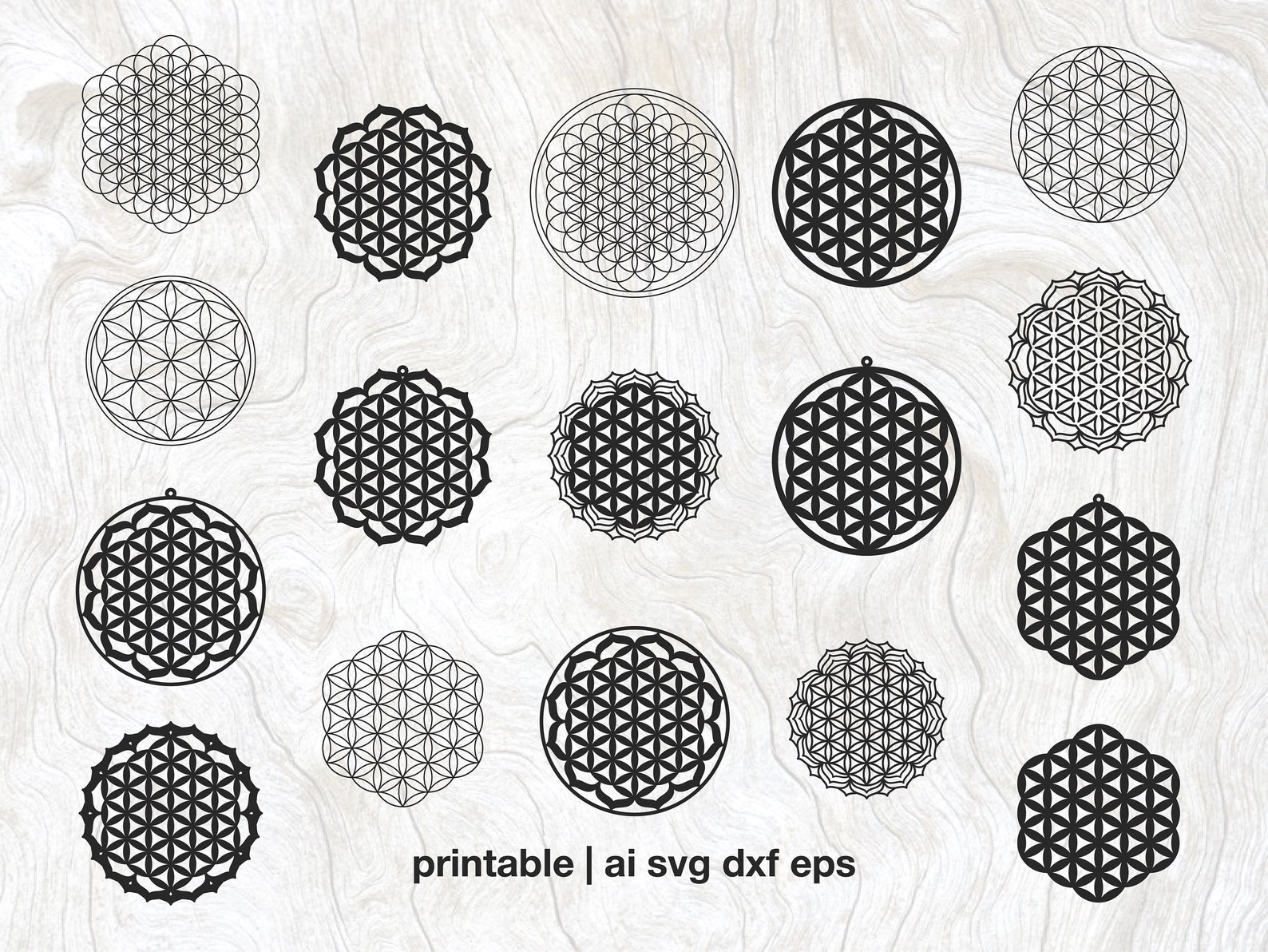 Flower of Life Vector, Flower of Life Svg | Flower of Life Laser Cut ...
