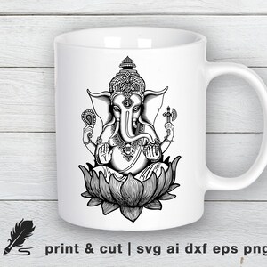 Ganesha SVG, Lord Ganpati, Yoga Clipart Printable Lazer Cut Ai Eps Png ...