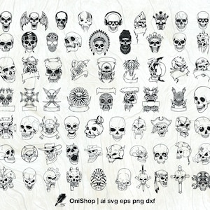Skull Vector Bundle Skulls Pack Skull Svg Skull Art Skull - Etsy
