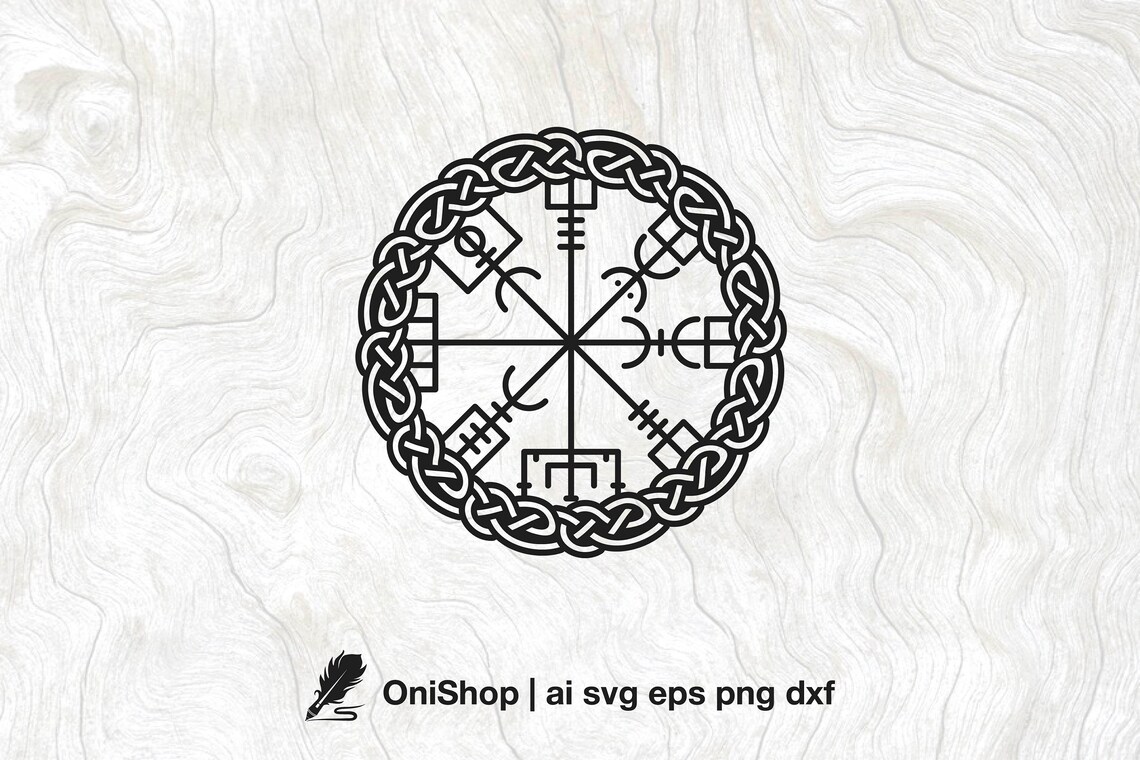 Viking Compass Vegvísir Svg 16 Options Pack Viking Wall - Etsy