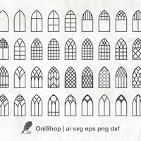 Gothic Church Window Clipart SVG Bundle (digital Download) - Etsy UK
