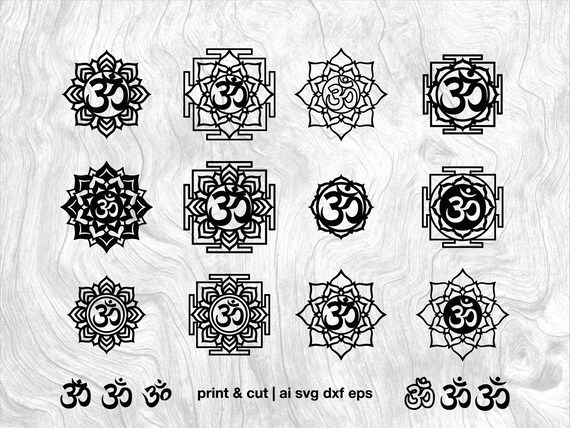 OM Svg 18 Options of Vector OM Vector Yoga Svg OM Chakra - Etsy Canada