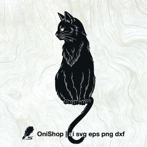 Black Cat Svg, Cat Vector, Witch Svg, Mystical Svg, Gothic Svg, Boho ...