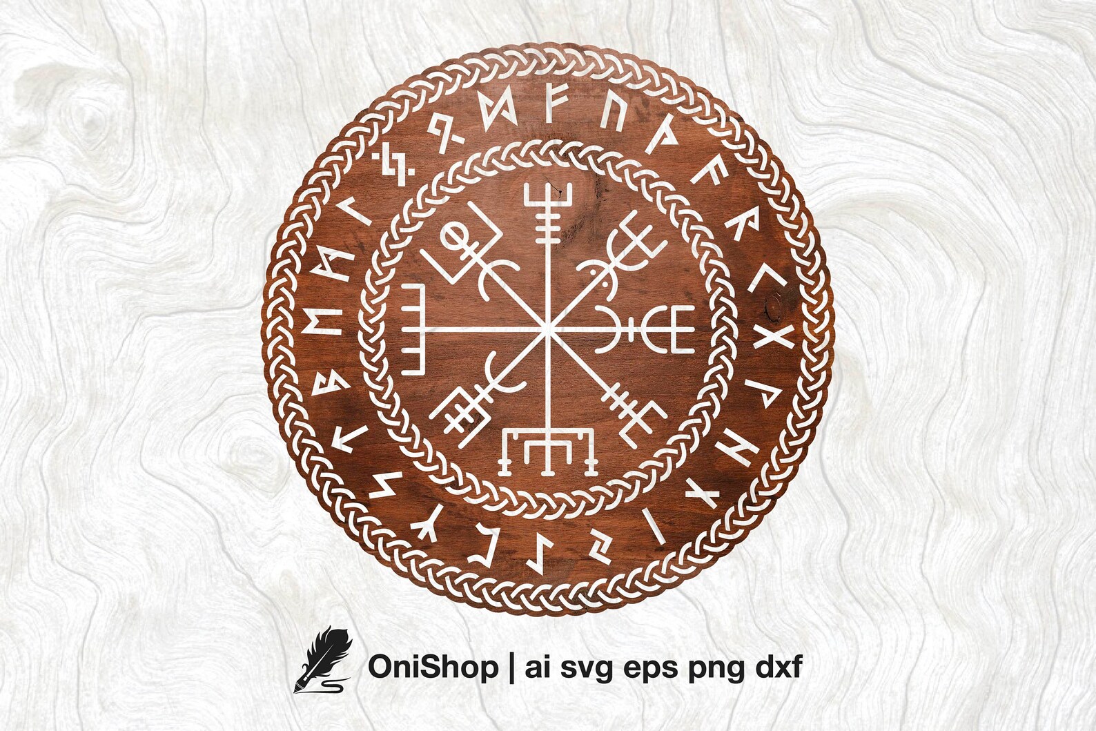 Viking Compass Vegvísir Svg 16 Options Pack, Viking Wall Decor, Viking ...