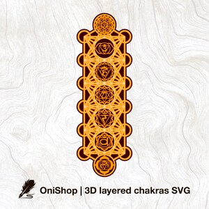 Layered Chakras Vector, 3D Chakra Svg | Merkaba Art | Sacral Metatron ...