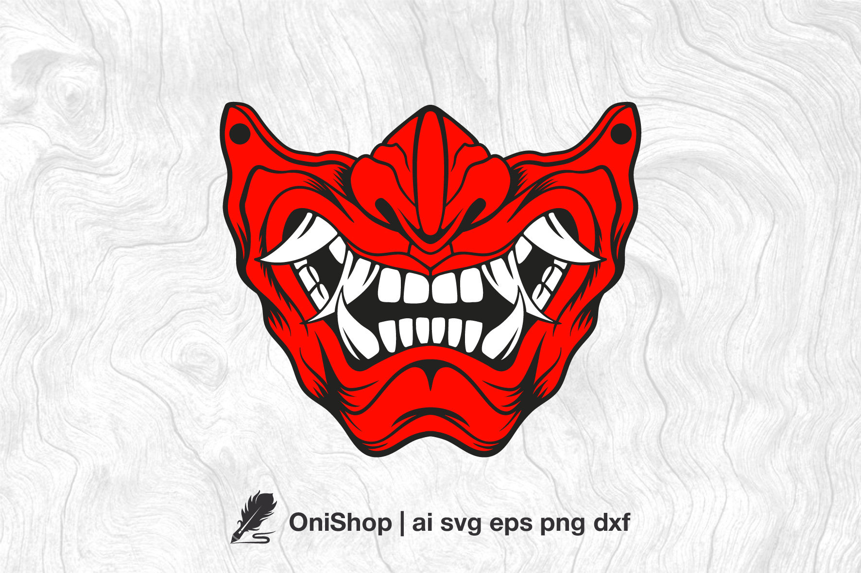Oni Mask SVG, Demon Svg, Tattoo Svg, Japanese Art, Samurai Svg ...