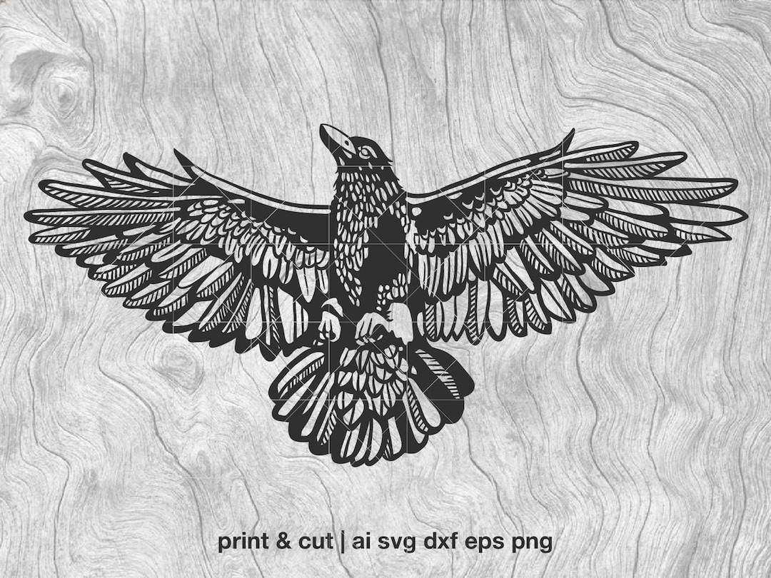 Raven Svg, Crow Svg, Flying Raven Svg, Raven Clipart, Crow Cricut ...