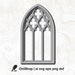 Gothic Window Layered SVG, 3D Church Window Vector DXF, Cathedral ...