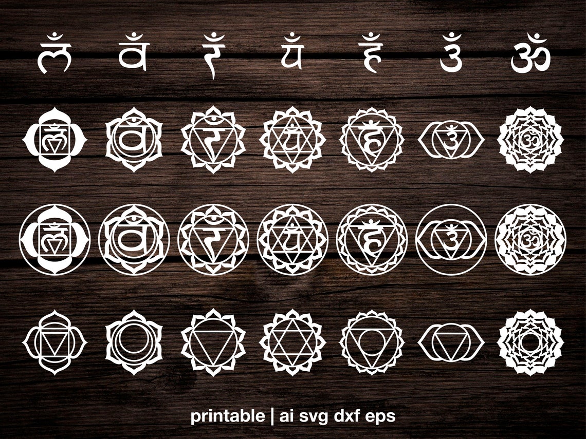 Chakras Vector, Chakra Svg Chakra Art Sacral Chakra Chakra Laser Cut ...