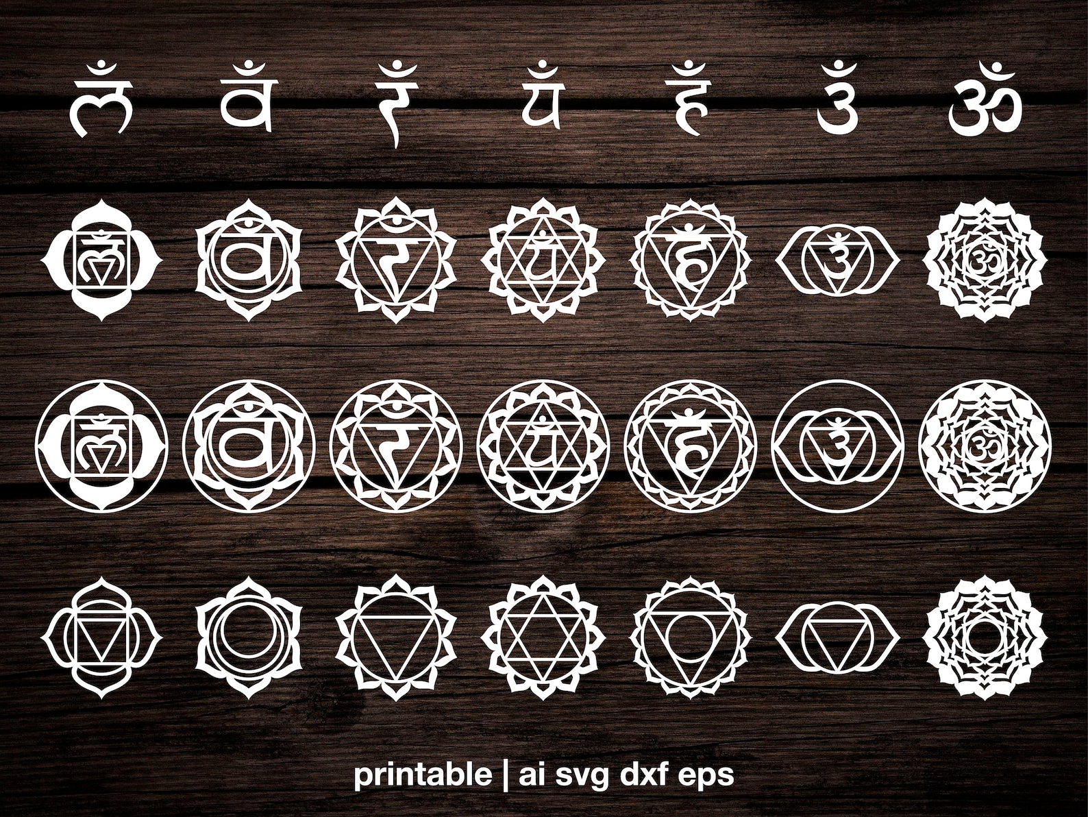 Chakras Vector, Chakra Svg Chakra Art Sacral Chakra Chakra Laser Cut ...