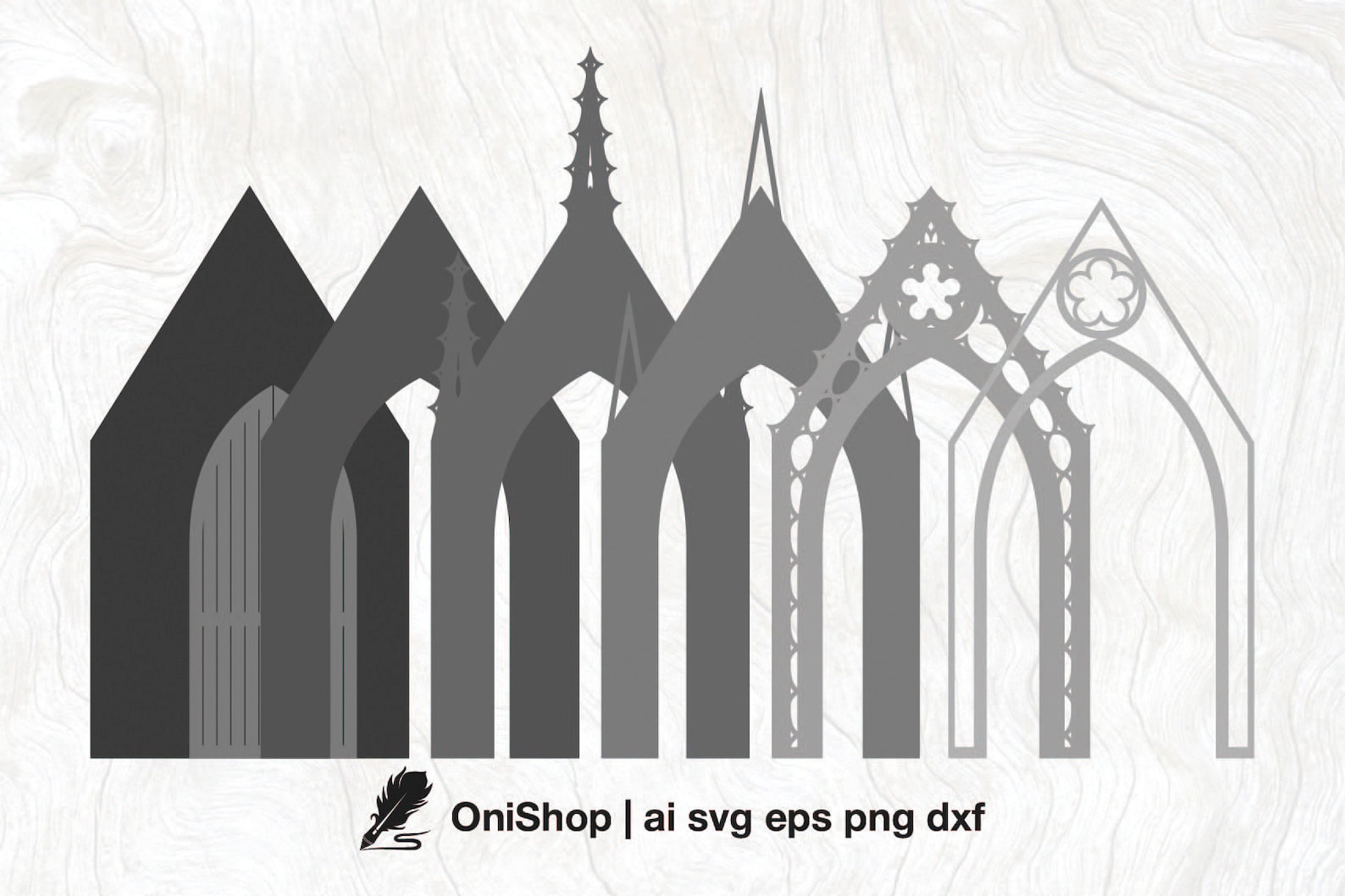 Gothic Door Layered SVG, 3D Church Door Vector DXF, Cathedral Door, Svg ...