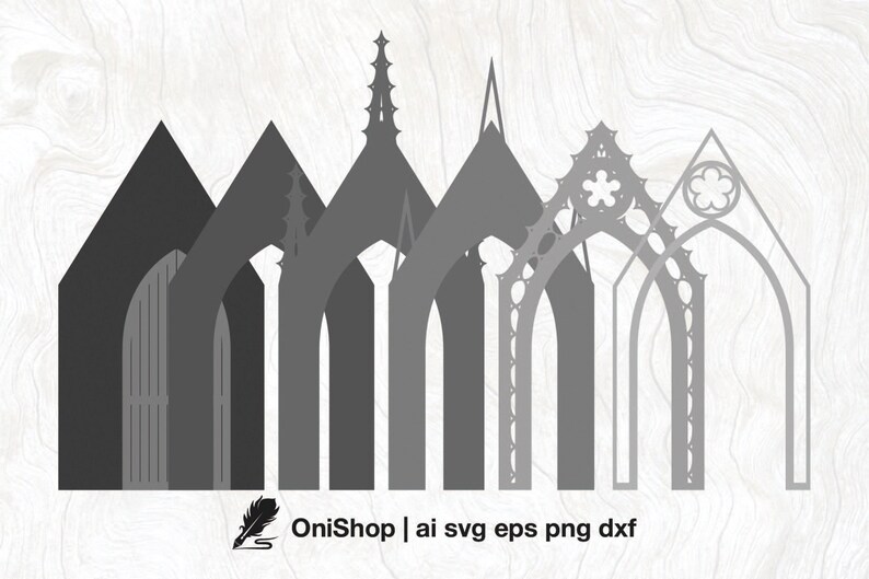 Gothic Door Layered SVG, 3D Church Door Vector DXF, Cathedral Door, Svg ...