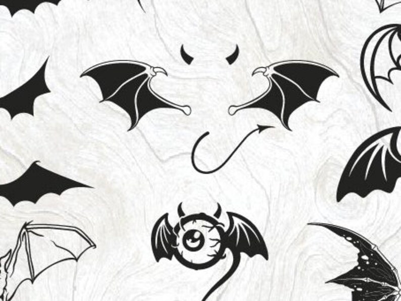 Bat Wings Vector Bundle Bat Wings Pack Bat Wings Svg Bat - Etsy