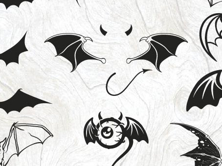 Bat Wings Vector Bundle, Bat Wings Pack, Bat Wings Svg, Bat Wings Laser ...